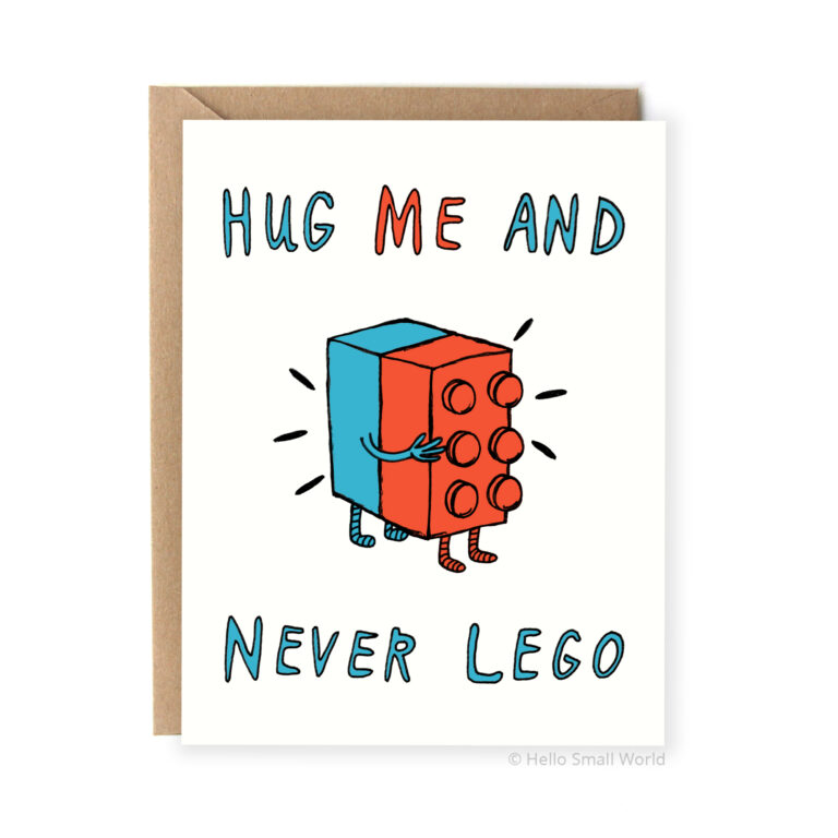 Hug Me And Never Let Go Pun Card | Hello Small World